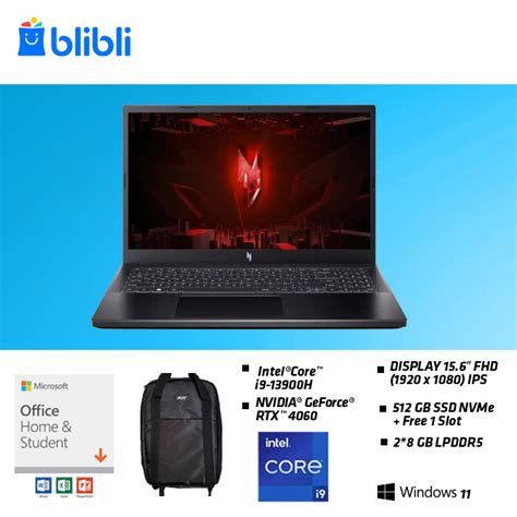 Promo Acer Nitro V Anv S Gaming Laptop Fhd Hz I H Rtx G G G