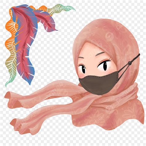 마스크없이 히잡 소녀 일러스트 Png 히잡 히잡 걸 마스크와 소녀 Png 일러스트 및 Psd 이미지 무료 다운로드