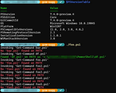 Using Get Command In Script Yields Unwanted Irrelevant Suggestions At Prompt After Script Has