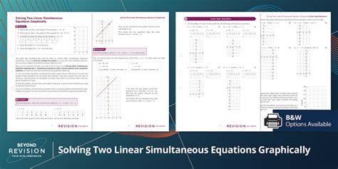 Solving Linear Simultaneous Equations Graphically