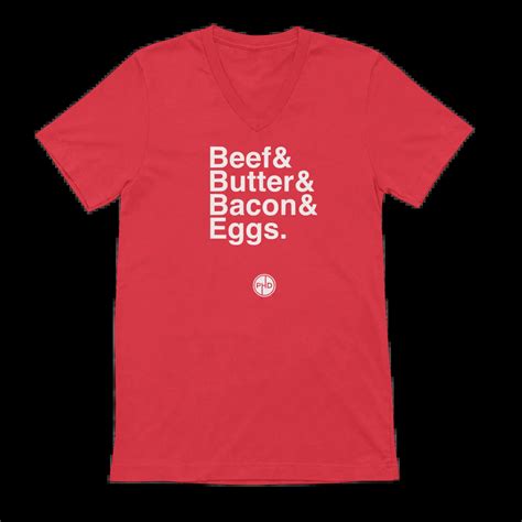 Beef Butter Bacon Eggs V Neck Tee Dr Berrys Official Store