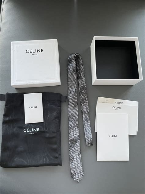 Celine × Hedi Slimane Hedi Runway Limited Edition Python Print Silk Tie Brand New Grailed