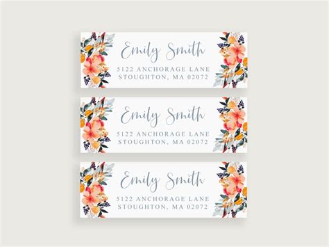 Address Labels With Flowers At Jean Begaye Blog