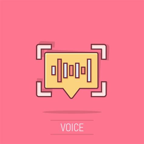 Premium Vector Voice Recognition Icon In Comic Style Authentication Sound Vector Cartoon