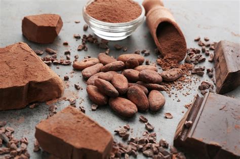 Premium Photo Composition Of Cocoa Products On Table
