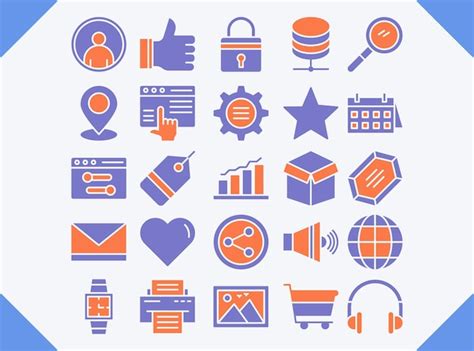 Premium Vector Vector User Interface Dual Color Icon Set