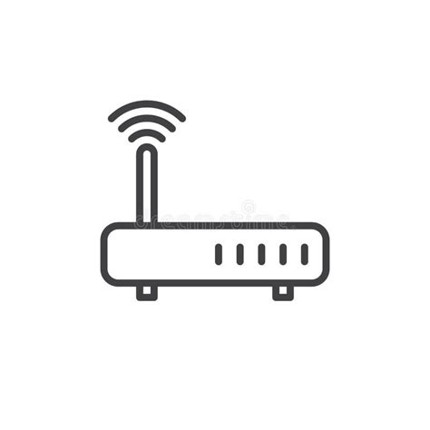 Wifi Internet Router Line Icon Outline Vector Sign Linear Style Pictogram Isolated On White