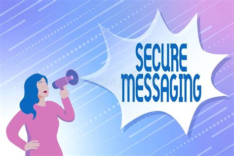 Sign Displaying Secure Messaging Internet Concept Protect Critical