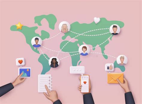 Global Communication Network Social Media Communication Systems And Technologies Stock Vector