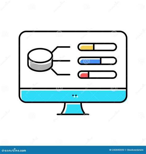 Model Selection Digital Processing Color Icon Vector Illustration Stock