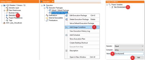 how to create an environment specific project variable timextender