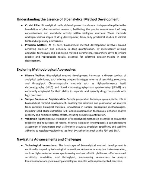 PPT Bioanalytical Method Development PowerPoint Presentation Free Download ID