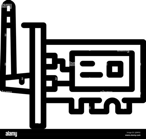 Wifi Computer Part Line Icon Vector Illustration Stock Vector Image Art Alamy