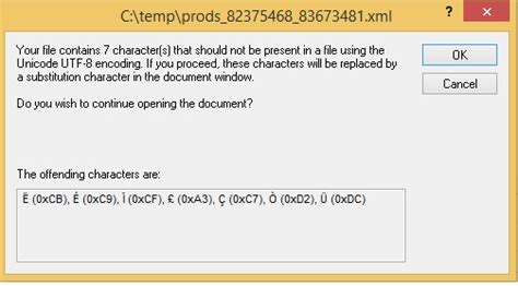 Oracle Sql Xml Offending Characters In Xml File Utf 8 Stack Overflow