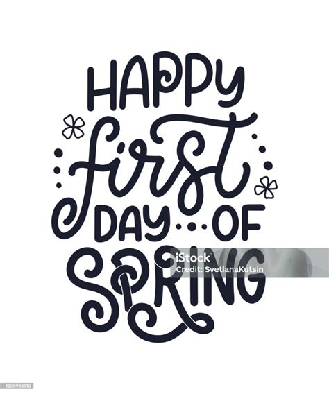 봄 시간 레터링 인사말 카드입니다 즐거운 시즌 슬로건 홍보 및 판매 디자인을위한 타이포그래피 포스터 또는 배너 서예 인쇄 벡터 개화기에 대한 스톡 벡터 아트 및 기타 이미지