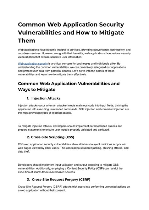 Ppt Common Web Application Security Vulnerabilities And How To Mitigate Them Powerpoint