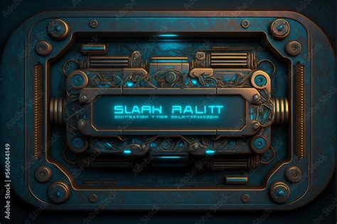 Blue Led Health Bar Indicator Sci Fi Ui Interface Of A Spaceship Stock Illustration Adobe Stock