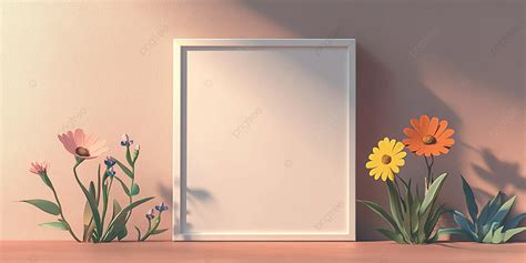 베이지색 벽의 매혹적인 디자인을 갖춘 방의 모형 사진 프레임 프레임 모형 베이지색 벽이 있는 방의 사진 매혹적인 디자인