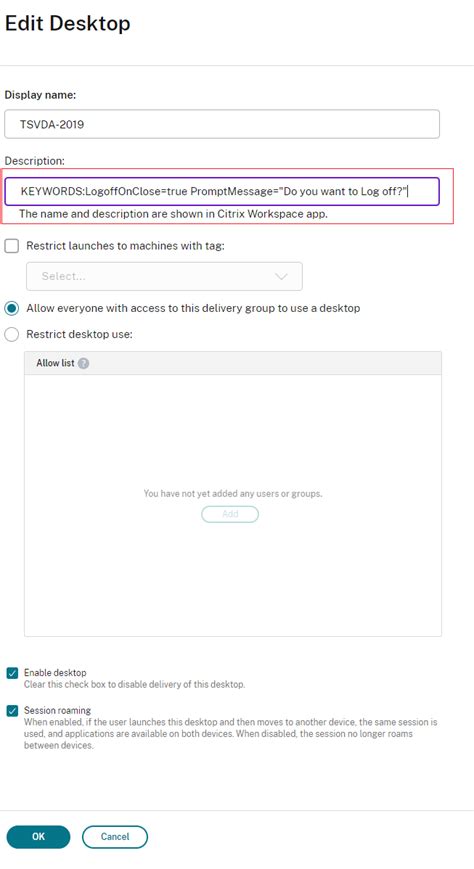 Session Experience Citrix Workspace App For Windows
