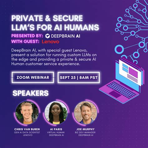 Deepbrain Ai On Linkedin Join Us For Our Upcoming Webinar Private And Secure Llms For Ai Humans