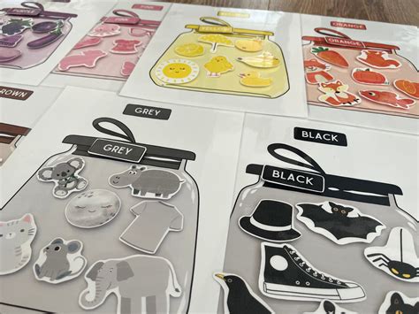 11 Color Matching Jars Color Sorting Jars Color Sorting Game Color Matching Color Activity