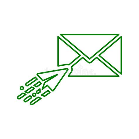 send email mail outline icon line art sketch stock illustration illustration of newsletter