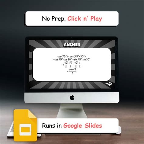 Sum And Difference Trig Identities Bump Math Game No Prep Algebra 2 Review