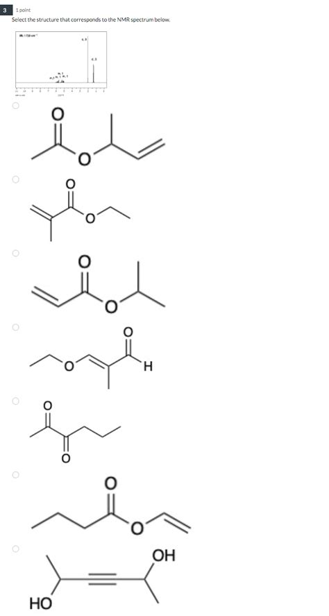 Select The Structure That Corresponds To The NMR Chegg Com