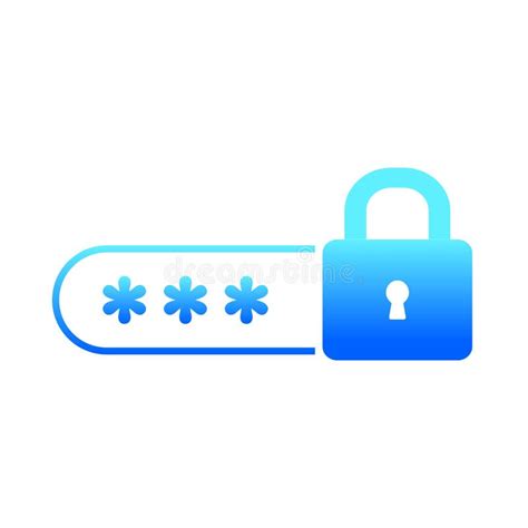 Password Notification And Lock Icon Isolated On White Background Concept Of Security Notice