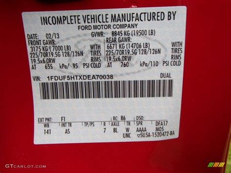 2013 Ford F350 Super Duty XL Regular Cab 4x4 Dump Truck Color Code Photos GTCarLot Com