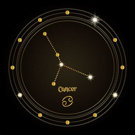 Cáncer Constelación Del Signo Zodiacal En El Círculo Mágico Cósmico