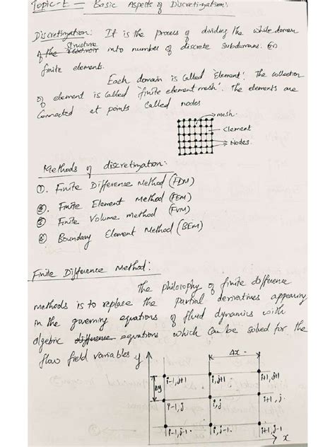 Section E Basic Aspects Of Discritization Cfd Pdf