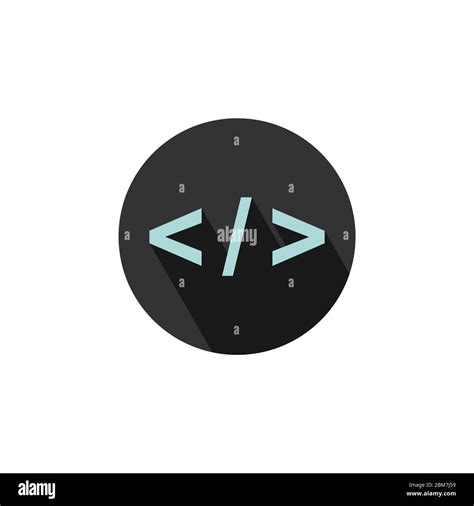 Coding Icon Logo Template Illustration Design Vector Eps 10 Stock