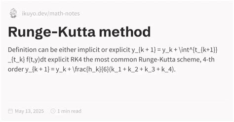 Runge Kutta Method