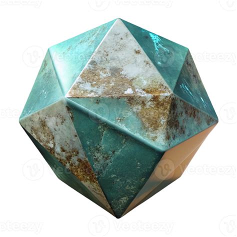 Stunning Traditional Mineral Specimen Geometric Form Isolated Element