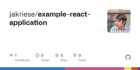 GitHub Jakriese Example React Application