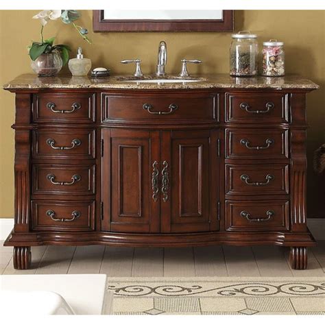 Cherry Wood Bathroom Vanity With Sink At Muriel Howard Blog
