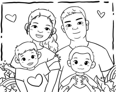 一家四口温馨简笔画两个儿子（漂亮17张） 简笔画图片大全