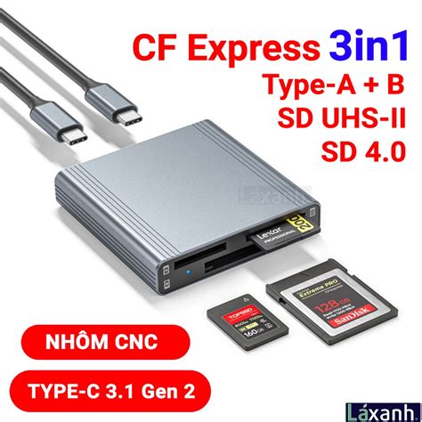 Đầu đọc thẻ nhớ CF Express CFExpress CFe Type A Type B SD UHS II UHS USB Gen High