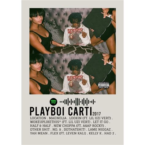 【ready Stock】poster Cover Album Spotify Edition Playboi Carti By