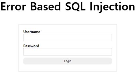 error based sql injection 연습 기록하는 개발자