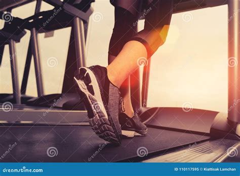 Man Running On Treadmill Machine At Gym Sports Club Fitness Healthy Lifestye And Workout At Gym