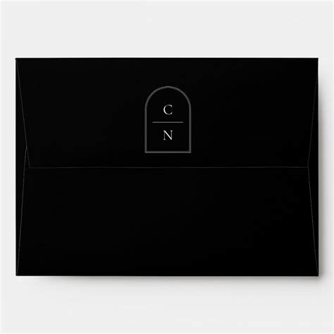 Elegant Monogram Return Address Envelope Zazzle Addressing Envelopes Envelope Return Address