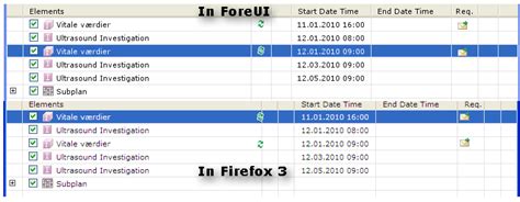 Table With Embedded Labels Problems With Positioning Foreui