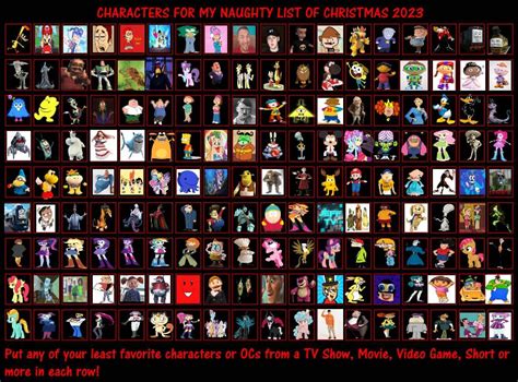 My Naughty List For Christmas 2023 By Questphillips On Deviantart