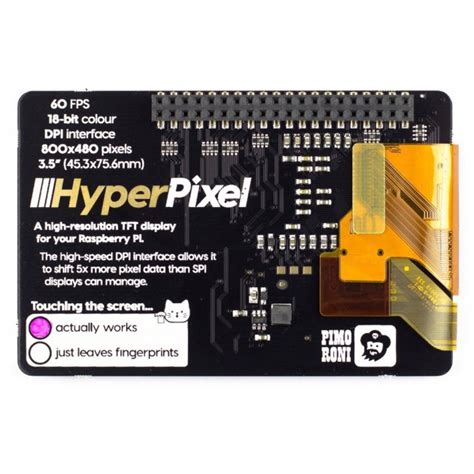 Pimoroni HyperPixel Hi Res Display For Raspberry Pi Australia