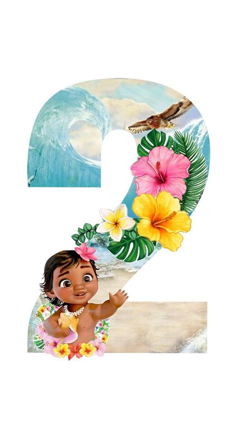 Moana Number 2 In 2025 Moana Free Clip Art Bday Party