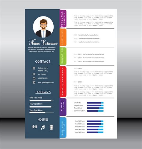 образец Cv преобразованный Премиум вектор