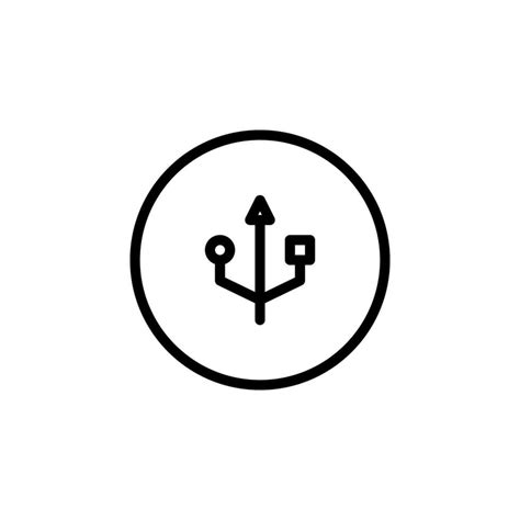 Usb Icon Vector Perfect For Multimedia Player Interface Button And Any Purposes 22133540 Vector