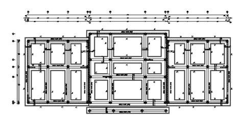 2d Design Of Wall Formwork Plan Of The Floor In Detail Autocad Drawing Cad File Dwg File